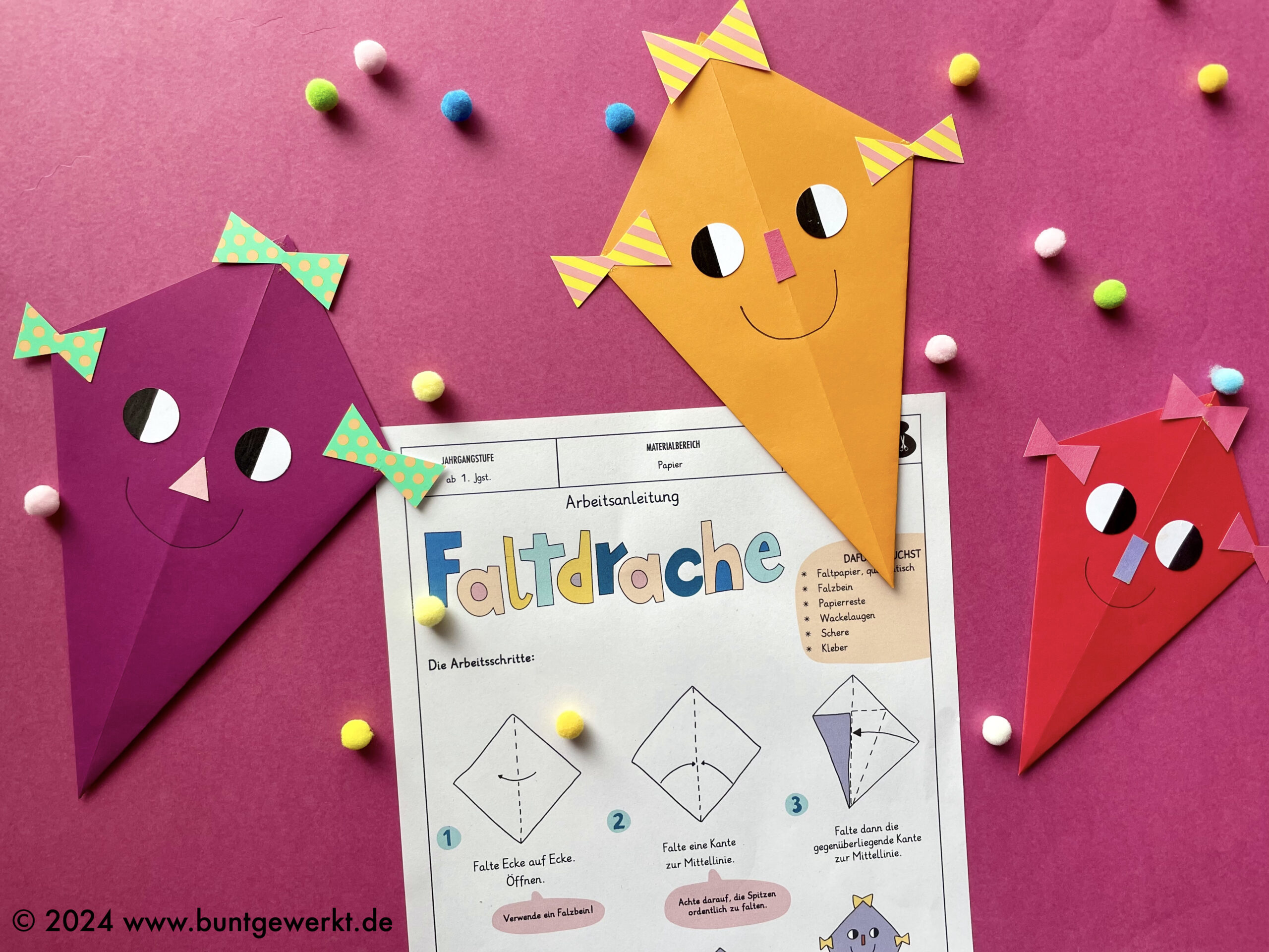 Wunderschãne Drachen Falten Aus Papier Bilder