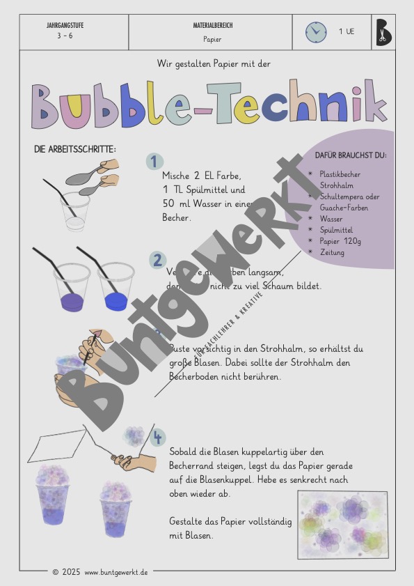 Bubble Technik - Buntgewerkt - Für Fachlehrer Und Kreative